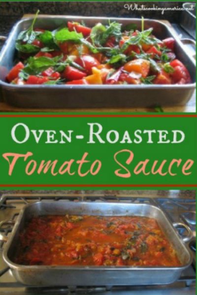 Oven-Roasted Fresh Tomato Sauce Recipe, Whats Cooking America